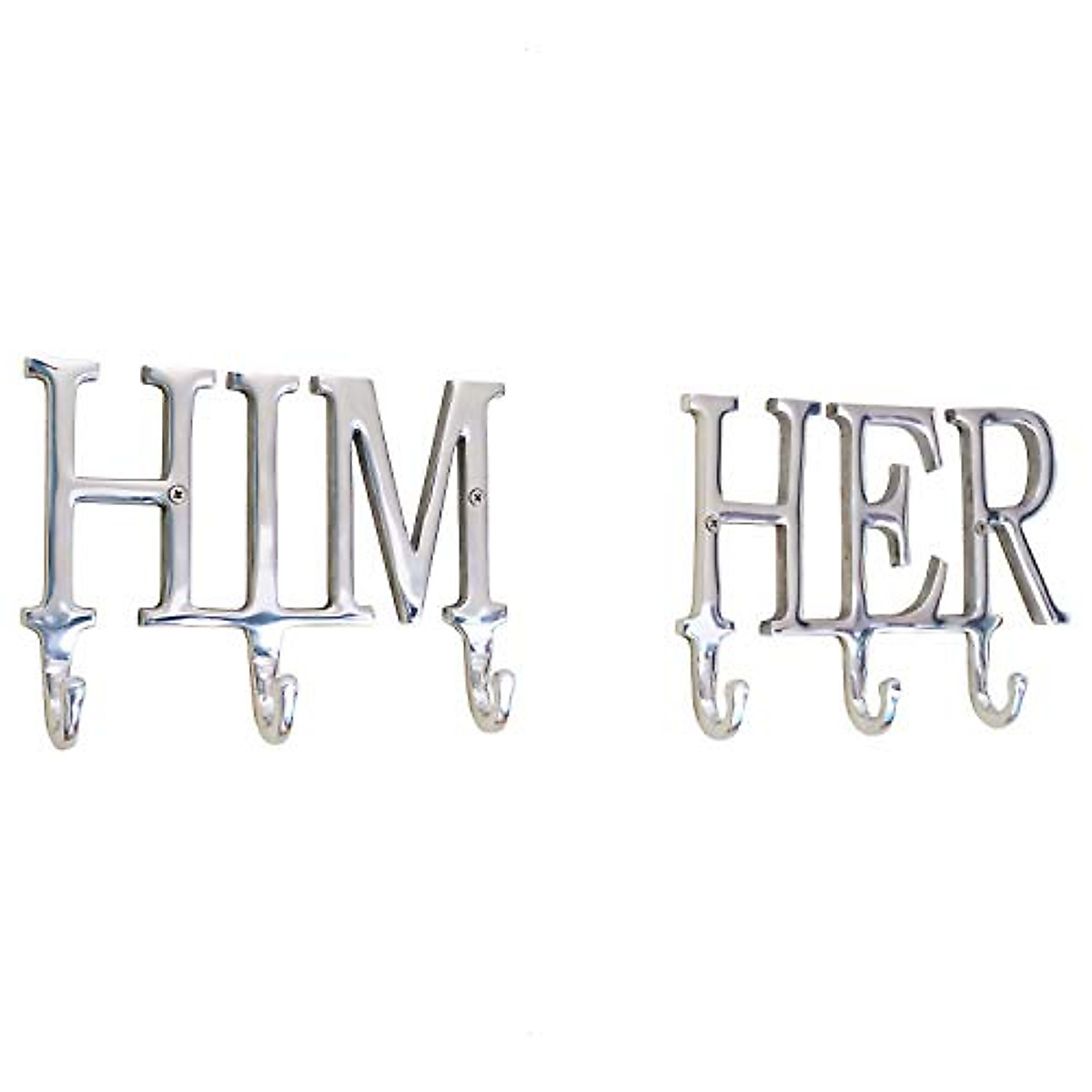 Bliss & Dane His and Hers Towel Hooks for Bathrooms | Set of 2 HIM and HER | Towel Racks for Bathroom |6 Robe Hooks | Bathroom Organizer | Wall Mounted | Bathroom Towel Rack | His and Hers Gifts