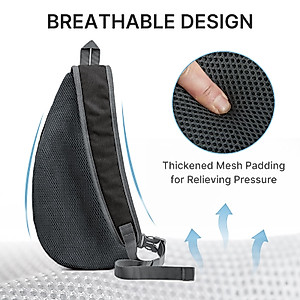 G4Free Sling Bags Men Shoulder Backpack Small Cross Body Chest Sling Backpack (Black)