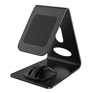 WixGear Cell Magnetic Phone Stand, Premium Phone Holder for iPhones, Android Smartphones & Mini Tablets –Sturdy Metal Phone Stand for Desk with Smart Cord Holder, Magnetic Cell Phone Mount