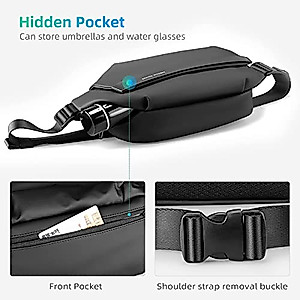 MARK RYDEN Water-proof Business laptop Backpack Fits 17.3'' Laptop&Chest Bag Slim Crossbody Bag Waterproof Cycling Travel Daypack