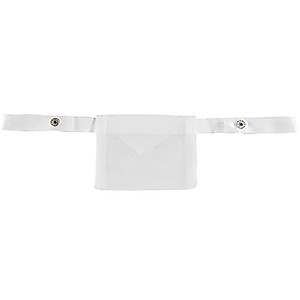Home-X Hidden Undercover Wallet for Women-Bra Wallet, Stash Your Cash, Hidden Travel Pouch, Washable-Stash Credit Cards, Money, Keys-Adjustable Elastic Strap- 4" L x 2 7/8" W (White)