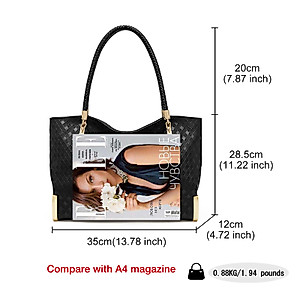 FOXLOVER Large Capacity Tote Handbags for Women, Women's Top-handle Bags Fashion Shoulder Bags Purses Minimalist design