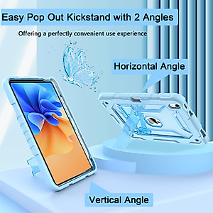 TIMISM Case for iPad 10th Generation Case 10.9 Inch 2022 with Shoulder Strap, Translucent PC Back Sturdy Heavy Duty Full-Body Shockproof Protective Case with Pencil Holder and Kickstand, Black+Green