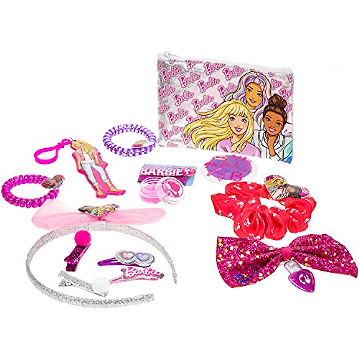 Barbie - Townley Girl Hair Accessories Box|Gift Set for Kids Girls|Ages 3+ (28 Pcs) Including Hair Bow, Headband, Hair Clips, Hair Pins and More, for Parties, Sleepovers and Makeovers