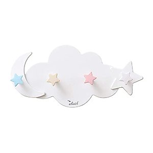 Auch Decorative Wall Mounted Hooks Rack for Hanging Coats Scarves Bags Purses Hats Towels Rails for Children's Room Living Room Organizer（4 Hooks)