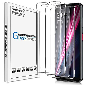 Orzero (4 Pack) Compatible for T-Mobile Revvl 6 Pro 5G Tempered Glass Screen Protector, 2.5D Arc Edges 9H HD Bubble-Free (Lifetime Replacement)