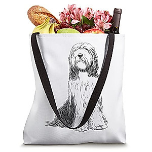 Sitting Dog Bearded Collie Tote Bag