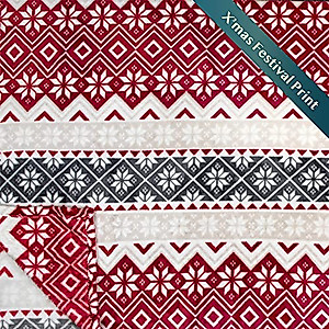 PAVILIA Christmas Throw Blanket | Holiday Christmas Red Fleece Blanket | Soft, Plush, Warm Winter Cabin Throw, 50x60 (Red Snowflakes)