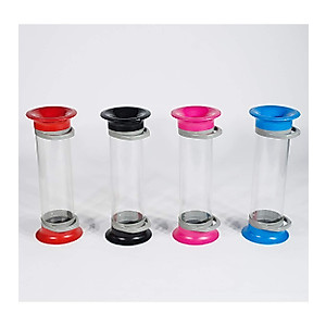 Glasdon C-Thru 5Q Battery Recycling Tube (Black) – Small Battery Recycling Bin – Compact 5Q Transparent Battery Collection Tube – Standard/Recycle Across America Decals (Standard Battery Decal)