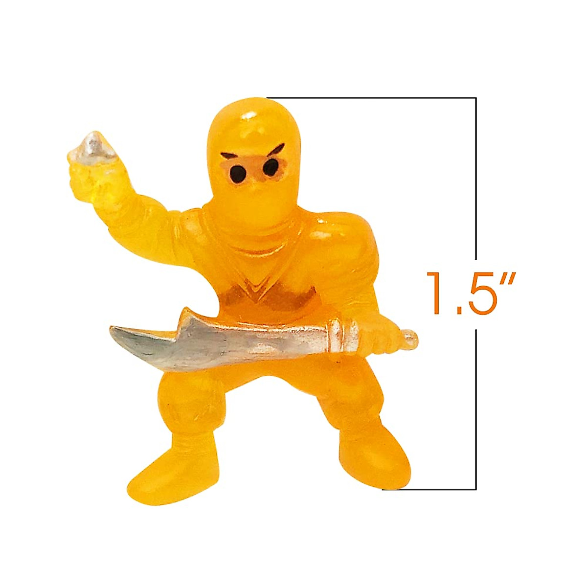 ArtCreativity Mini Ninja Figurines, Pack of 48, Assorted Colors Plastic Action Figures, Little Ninja Warriors in Assorted Poses, Cool Cupcake Topper, Goodie Bag Fillers & Party Favors for Kids