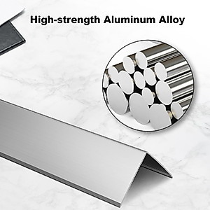 Aluminium Alloy Metal Corner Guards 12Pcs Wall Corner Protector 2" x 2" x 48" Wall Corner Protection Decoration Pack of 12 Corner Guards 20 Ga/1 mm Thickness