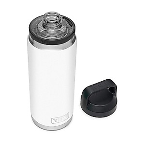 YETI Rambler 26 oz Bottle, Vacuum Insulated, Stainless Steel with Chug Cap, White