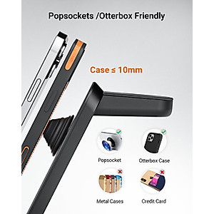 eazpower Wireless Charger for Thick Cases of 10MM/Otterbox/Popsocket Compatible, 3 in 1 Charging Dock for iPhone 15 14 13 12 11 Pro Max, Charging Station for Multiple Devices for Apple Watch/AirPods