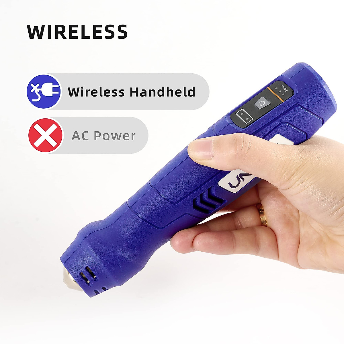 Cordless Heat Gun for Crafts,600℉Fast Heating,Rechargeable Mini Hot Air Gun for Shrink Wrapping,Epoxy Resin,Vinyl Wrap,Electronics,Candle Making,Embossing,Phone Repair,DIY