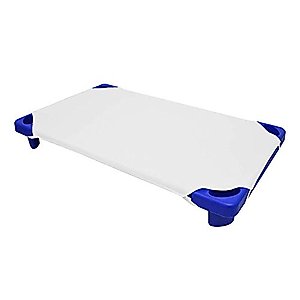 Daycare Sheets Standard Size with Corner Elastic Loops - Standard Cot Bed Fitted Sheet for Toddlers - Pre-Schoolers/Toddler/Standard Size/Children's Naptime Cot Sheet (White, 23" x 40" - Pack of 12)