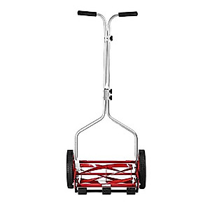 Great States 304-14 14-Inch 5-Blade Push Reel Lawn Mower, Red
