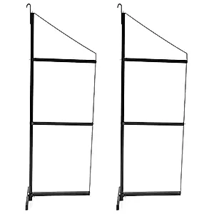 KUAFU 60 1/2" X 22 1/8" Container Shelving Shelf Bracket Universal for Shipping Container Hang & Hook Shelving Brackets Storage Cargo Shelves -2PCS