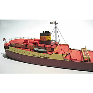 TECKEEN 1/400 Scale Paper Ship Model Alloy Fighter Military Model Diecast Plane Model for Collection SS Edmund Fitzgerald Ore Carrier Ship
