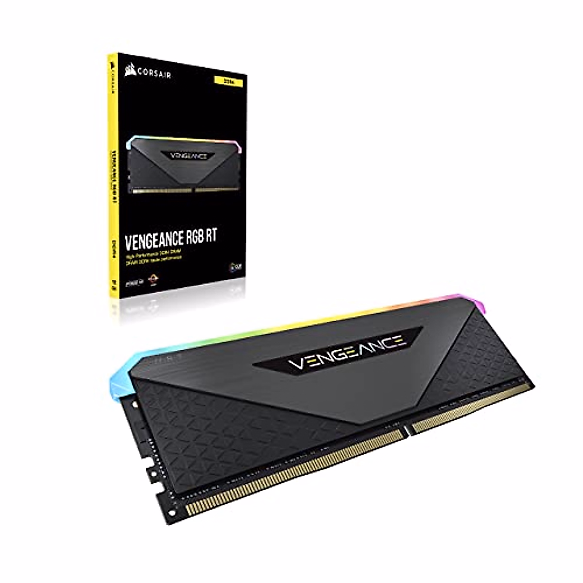 CORSAIR VENGEANCE RGB RT 32GB (2x16GB) DDR4 3600 (PC4-28800) C18 1.35V Desktop Memory