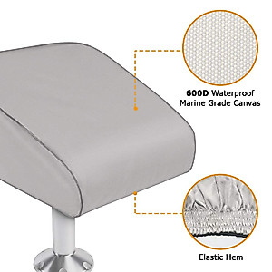 iCOVER Boat Folding Seat Cover-1 Pack 600 Denier Canvas Waterproof Heavy-Duty Weather Resistant Material Trailerable Fishing Chair Cover