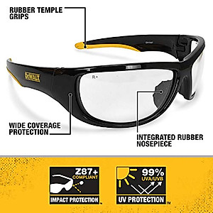 DEWALT DPG94-1D Dominator SAFETY Glasses, Clear Lens
