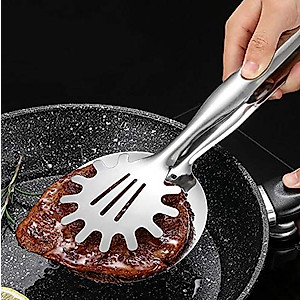 WOIWO 1PCS Stainless Steel Noodle Clamps/Noodle Clamps/Steak Clamps Food Clamps/Hollow-out Oil Filter Kitchen Multi-functional Gadget