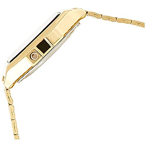 Casio Collection Women's Watch A159WGEA, Black/Gold, 36.8 x 33.2 x 8.2 mm, Bracelet (A159WGEA-1EF)