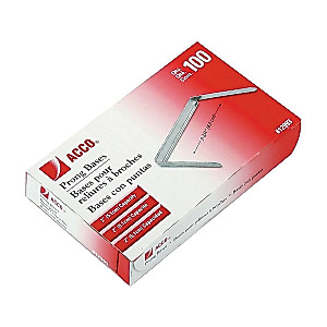 ACCO Brands 2 Inch Capacity Prong Fastener Bases, 2-3/4 Inch Centers, 100 Bases/Box (A7012993H)