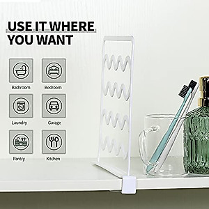 Jetec 16 Pieces Plastic Shelf Dividers Closet Divider Shelf Separator Adjustable for Closets Wardrobes Cabinets Bookshelves Organization and Storage, White