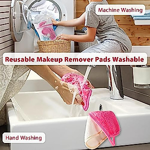 NATWAG | Reusable Update Makeup Removing Microfiber Cloth for Sensitive Skin | Washable Makeup Remover Towels | Natural Facial Cleansing Towels (6”x 6”, 12 Pack/Pink)