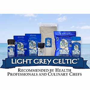 Natural Sea Salt Light Grey Celtic 1/2 Pound Bag Vital Mineral Blend - 227g / 1/2 lb Resealable Bag Unrefined Mineral Salt Kosher Certified
