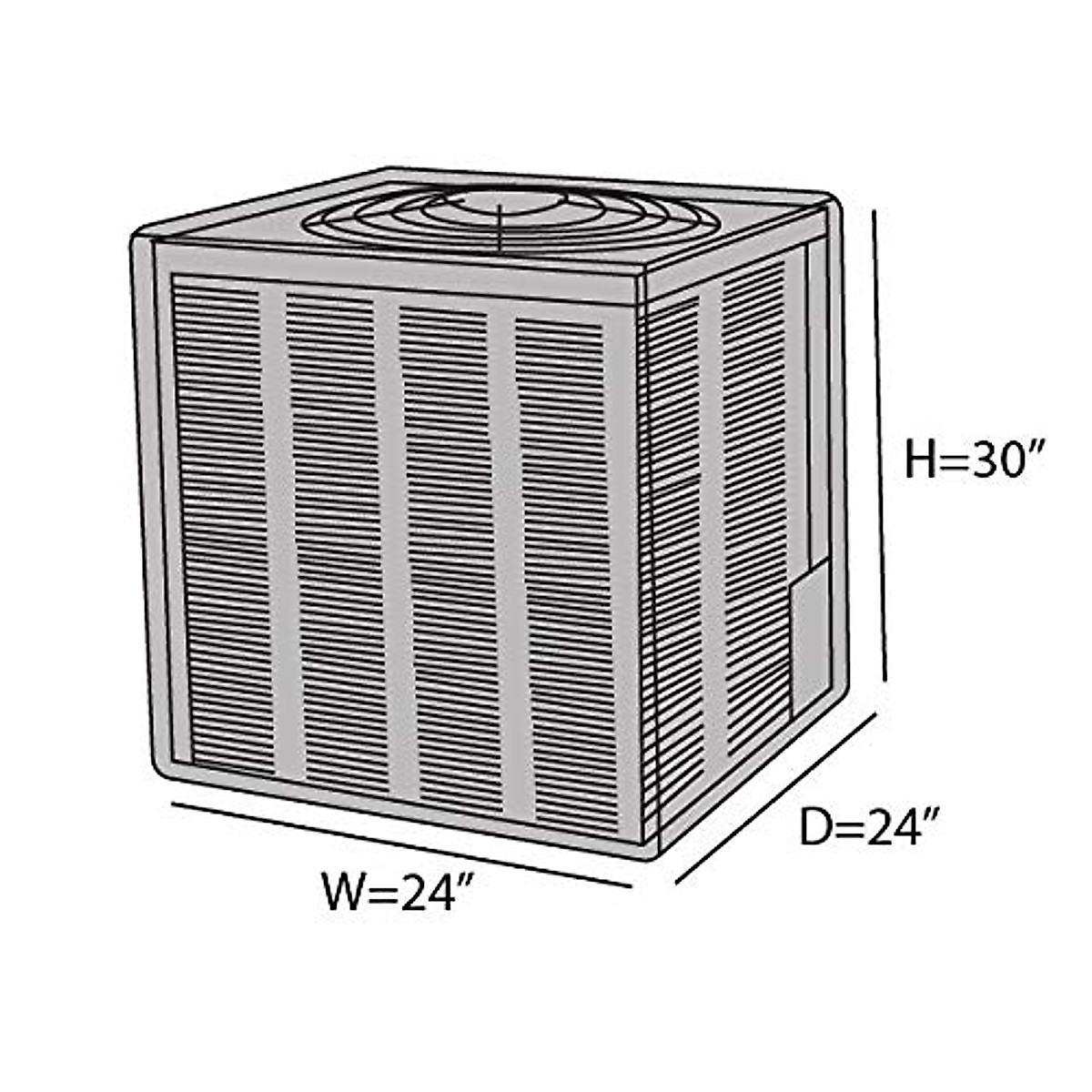 Covermates Air Conditioner Cover - Light Weight Material, Weather Resistant, Elastic Hem, AC & Equipment-Green