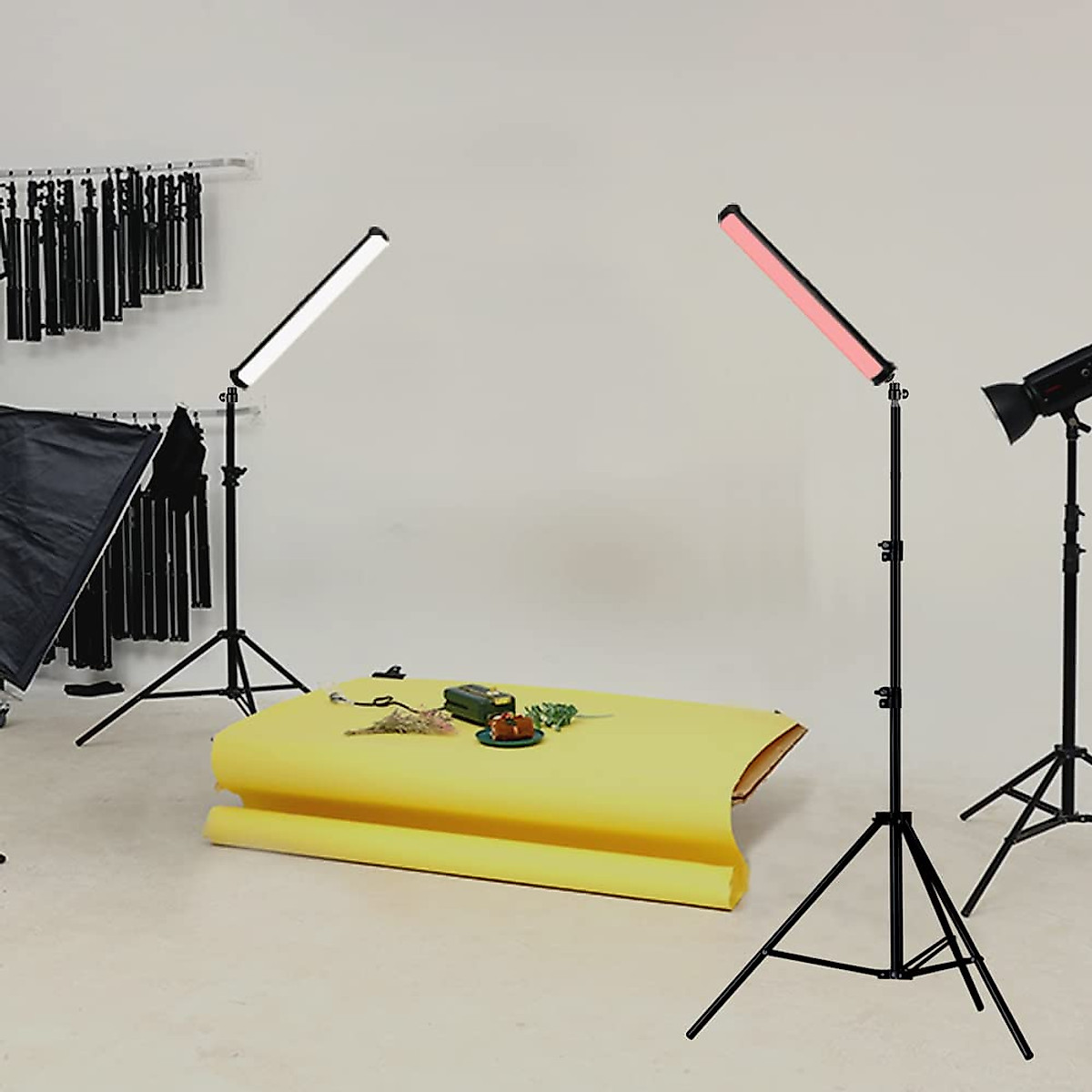 RGB Led Video Light Wand Stick, 360° Full Color Portable Studio Handheld Photography Lighting Wand 5000mAh Rechargeable Battery & Magnet with 27"-80" Tripod Stand-2 Pack