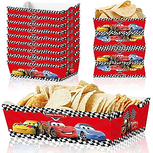 40 Pack Cars Birthday Party Supplies, Cars Food Tray Race Car Party Favors Paper Food Serving Tray Paper Trays