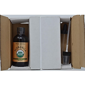 PRIME NATURAL Organic Moringa Oil USDA Certified, 100% Pure, Cold Pressed, Virgin, Unrefined Oil (4oz /120ml) - Joints, Skin, Face, Body & Hair - Vegan - Food Grade - Natural Moisturizer
