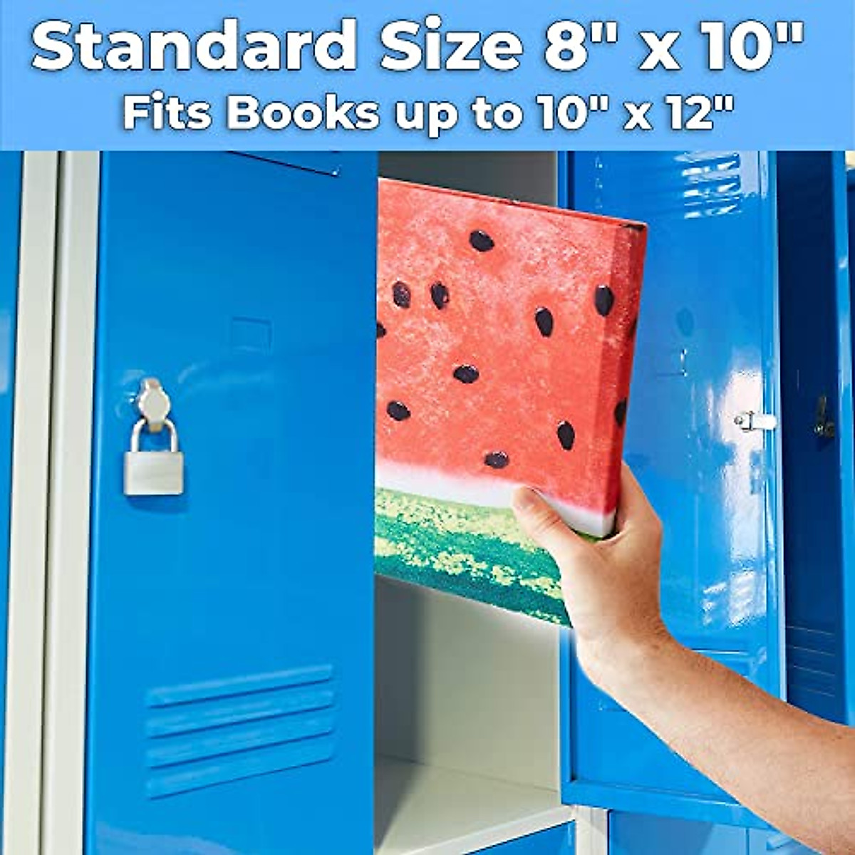 Easy Apply, Reusable Book Covers 6 Pk. Best Standard 8x10 Textbook Jacket for Back to School. Stretchy to Fit Most Medium Hardcover Books. Perfect Fun, Washable Design for Girls, Boys, Kids or Teens