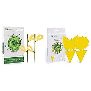 Garsum Sticky Houseplant Traps Sticky Trap Yellow Sticky Bug Traps for Indoor/Outdoor Use