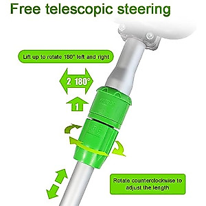 Lawn Mower, Power Electric Rechargeable Weeder with Hand Push 600W Adjustable Length 90-120CM Rotatable Machine Head for Home Small Garden