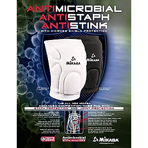 Mikasa 830JR Competition Antimicrobial Kneepad, White