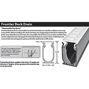 Stegmeier SDDT Deck Drain-Tan (5 Sections) Total: 40 ft. per Carton
