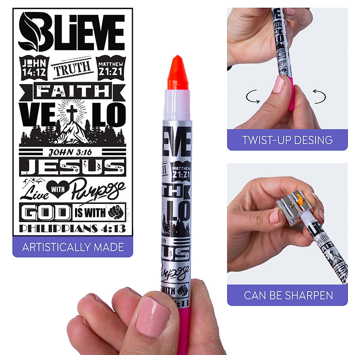 BLIEVE- Bible Highlighters And Pens No Bleed Through, Bible Verse Dry Highlighter and Pens Fine Tip, Bible Journaling Supplies and Bible Study Kit (10 Pack)