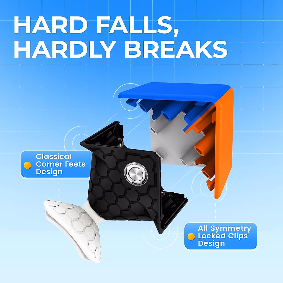 GAN 356 M, Speed Cube 3x3 Magnetic Speedcube Stickerless 356M Fidget Toys for Kids Adults, No Extra GES