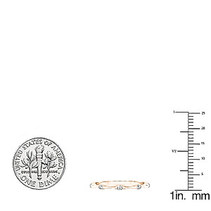 Dazzlingrock Collection 0.25 Carat (ctw) 14K Round Diamond Ladies Eternity Wedding Band Ring 1/4 CT, Rose Gold, Size 7