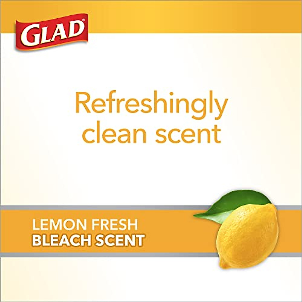 GLAD ForceFlexPlus Tall Kitchen Trash Bags, 13 Gallon Trash Bags for Tall Kitchen Trash Can, Lemon Fresh Bleach Scent to Eliminate Odors, 90 Count (Package May Vary)