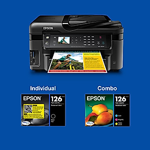 EPSON T126 DURABrite Ultra Ink Standard Capacity Color Combo Pack (T126520-S) for select Epson Stylus and WorkForce Printers, Cyan,Magenta and Yellow