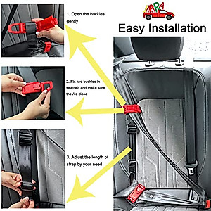 JAPARA Kids Seat Belt Adjuster, Car Seatbelt Adjuster with Clip and Position Belt Strap for Kids, Protect Shoulder and Neck Seat Belt Adjuster for Kids/Short Adults