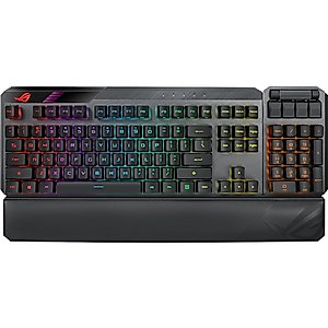 ASUS ROG Claymore II Wireless Modular Gaming Keyboard + ROG Balteus Qi Vertical Gaming Mouse Pad Bundle
