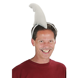 Beistle 2 Piece Plush Fabric Shark Fin Headbands Under The Sea Party Supplies, Gray, one size