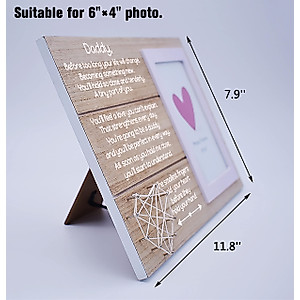 New Dad Gift-New Father Gift-Become a Father-Pregnancy Announcement Gift-You're Going to be a Daddy-New Baby Sonogram Photo Gift-Love At First Sign-Wood Picture Frame Photo Frame for 6''×4'' Photo