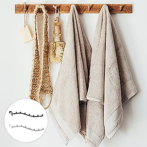 Baluue Pegboard Hooks 2pcs Folding Clothes Wall Mounted Clothes Hanger Rack Stainless Steel Garment Hooks Clothing and Closet Rod Storage Organizer Hanger Rack Stainless Wall Mounted Shelves